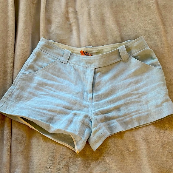Tory Burch | Shorts | Tory Burch Very Light Baby Blue Powder Blue Linen ...
